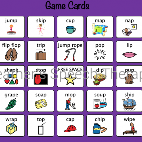 4 Bingo Game Articulation Bundle – Syllables & Initial, Medial and ...