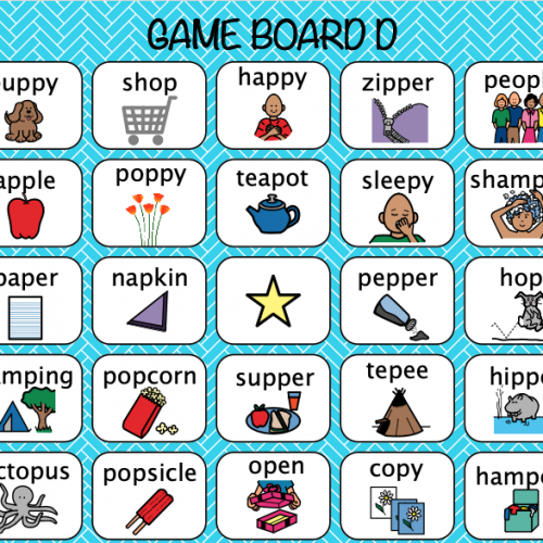 4 Bingo Game Articulation Bundle – Syllables & Initial, Medial and ...