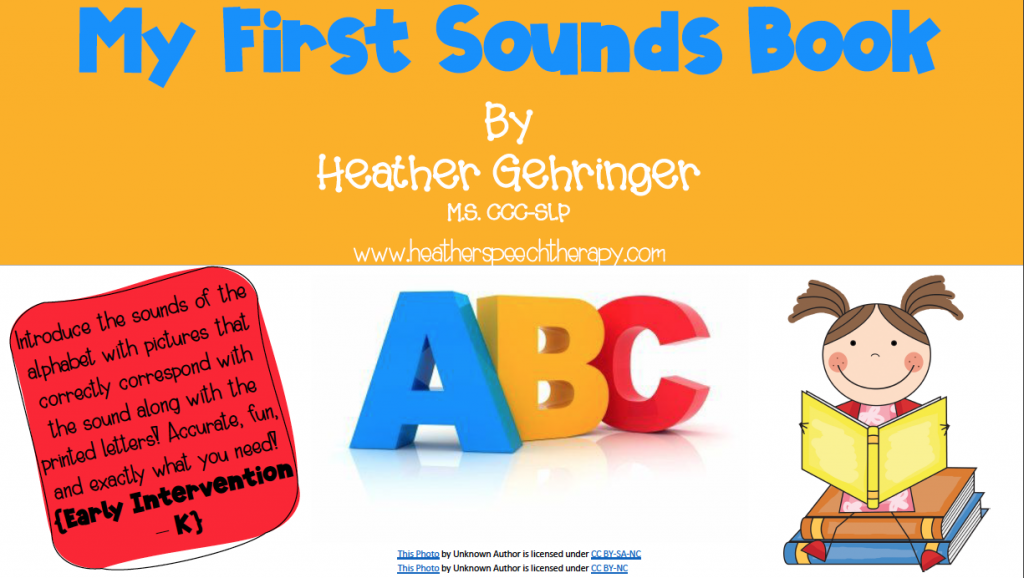 My First Sounds Book – Heather's Speech Therapy