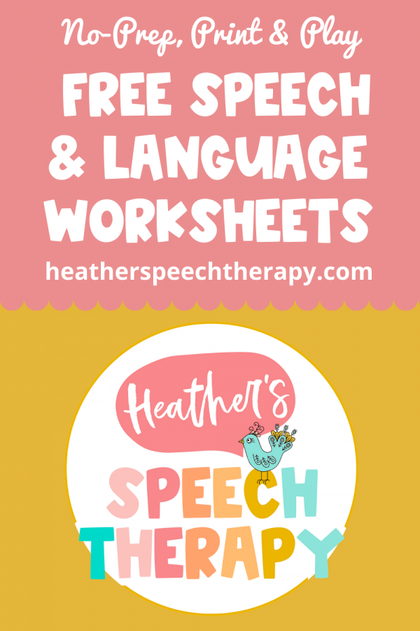 Free Worksheets – Heather's Speech Therapy