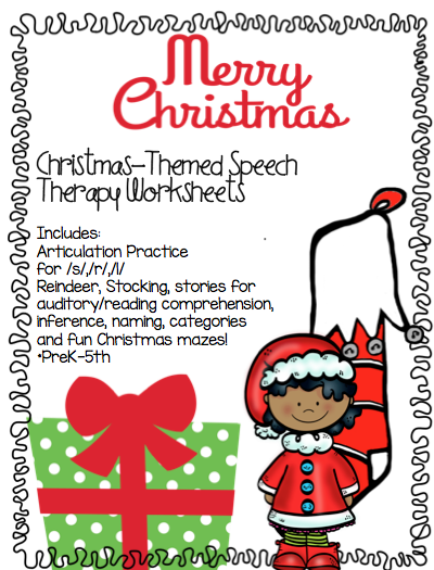 Christmas Speech Therapy Activities Heather s Speech Therapy Christmas Speech Therapy Activities Heather s Speech Therapy