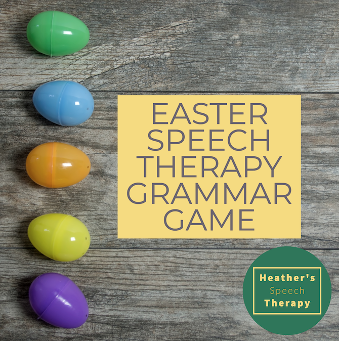 Speech Therapy Grammar Activity for Easter - Heather's Speech Therapy